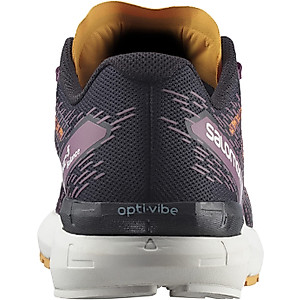 Salomon Women's Sonic 5 Balance W Trail Running Shoe, Grape Wine/Black/Blazing Orange, 7.5