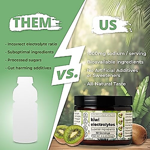 Santa Cruz Paleo Real Salt Electrolytes Powder, Kiwi, Hydration Drink Mix Made with Himalayan Pink Salt, Sea Salt, Magnesium Glycinate, Gluten Free, Keto, Sugar Free, Paleo, 30 Servings, 1 Jar