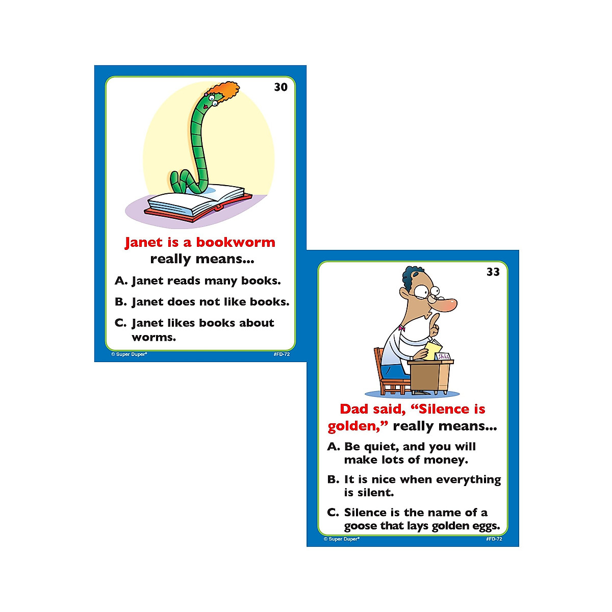 Super Duper Publications | Metaphors & Similes Fun Deck | Figurative Language Skills Flash Cards | Educational Learning Materials for Children…