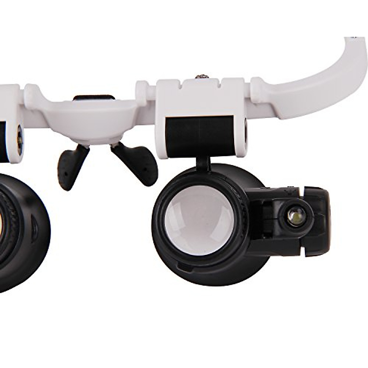 Magnifying Glasses 8X 15X 23X Magnifier LED Headband Glass Eye Magnifying Repair Tool Watchmaking Coin Stamp Currency Book Errors Jewelry Necklace Magnifier Glasses Beading Biology Loupe Microscope