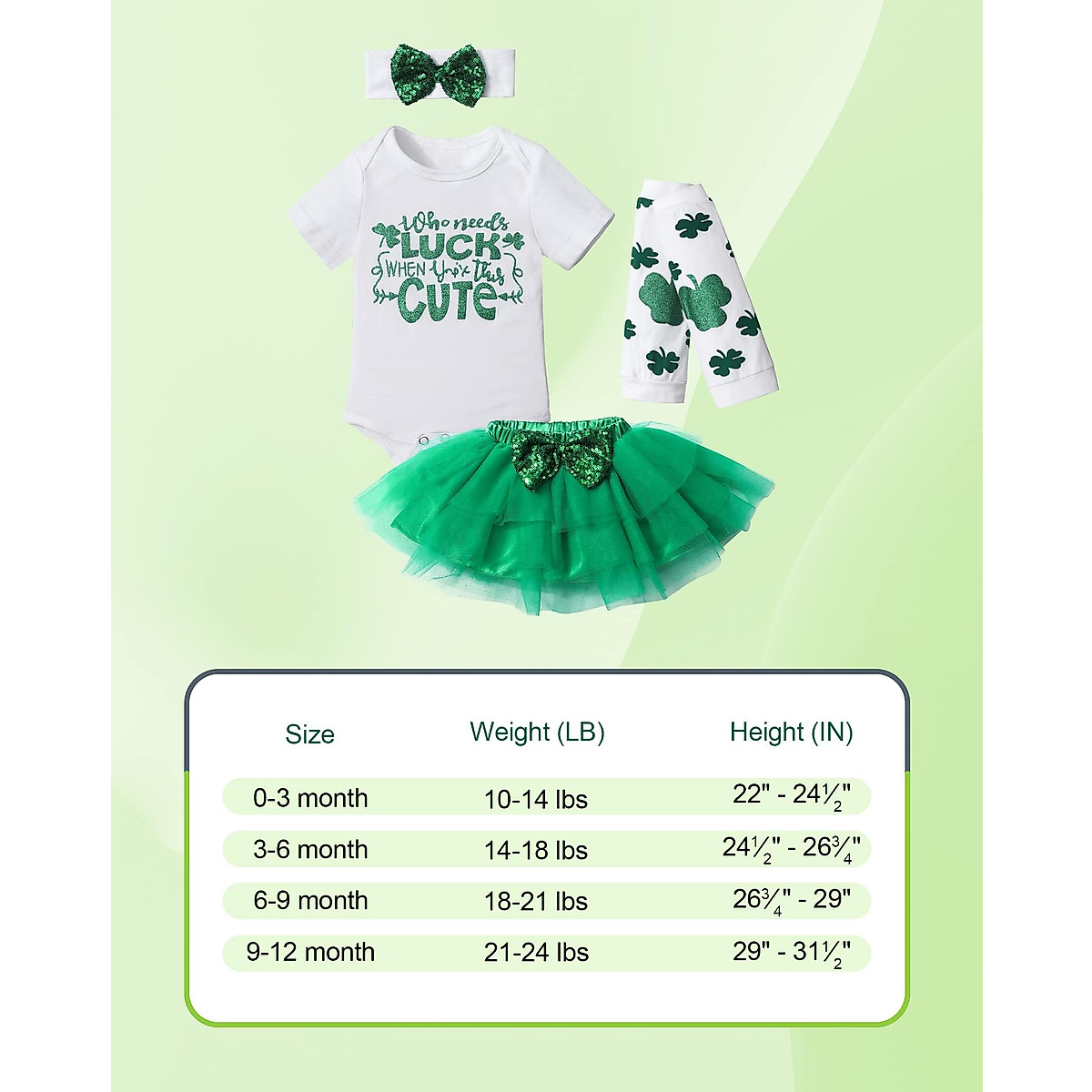 Von kilizo St Patricks Day Baby Girl Outfit Lucky Short Sleeves Romper Tutu Dress Baby Girl St Patricks Day Outfit Baby St Patricks Day Outfit Girl 0-3 Months