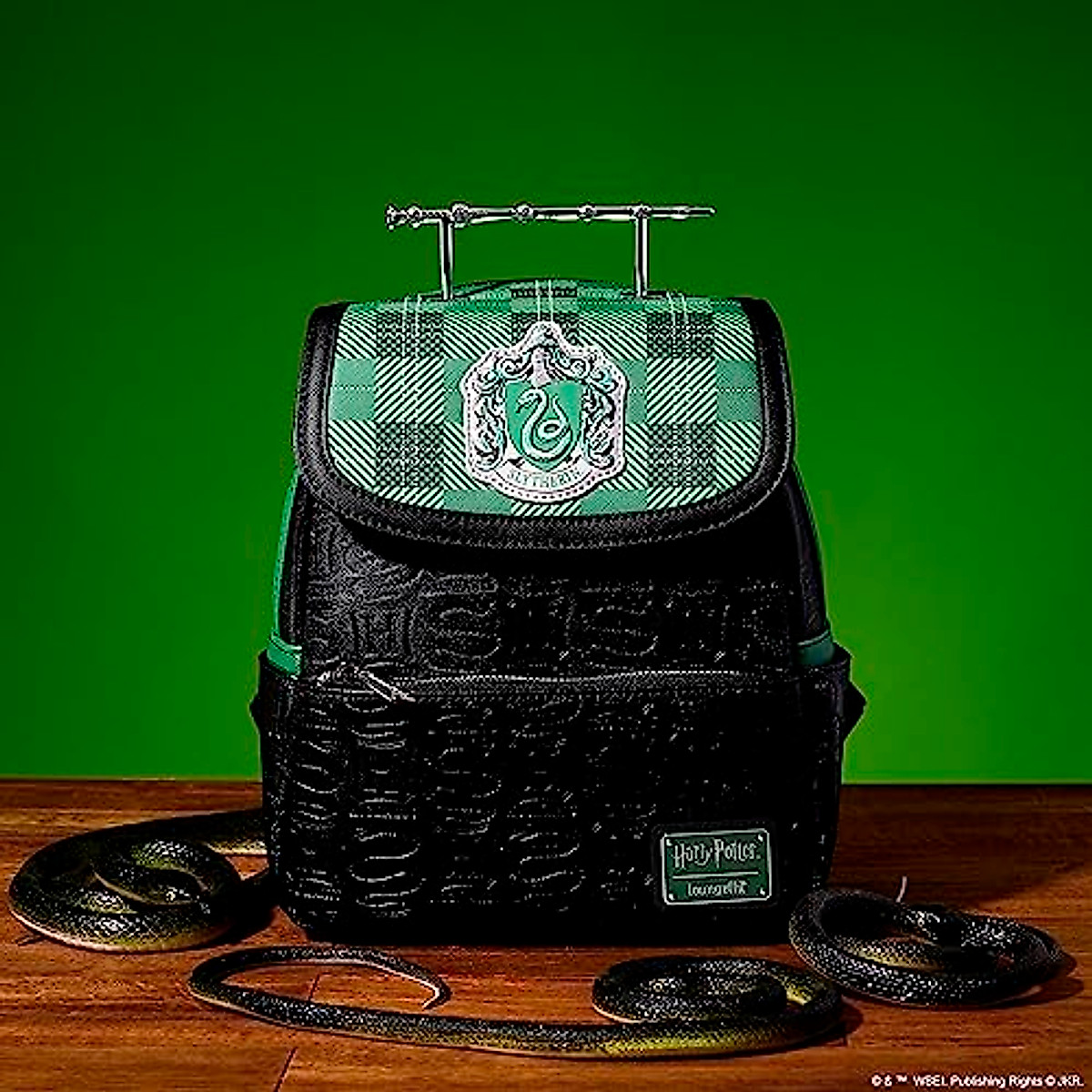 Loungefly Harry Potter 'Choose Your House' Collection: Slytherin House MIni-Backpack, Amazon Exclusive