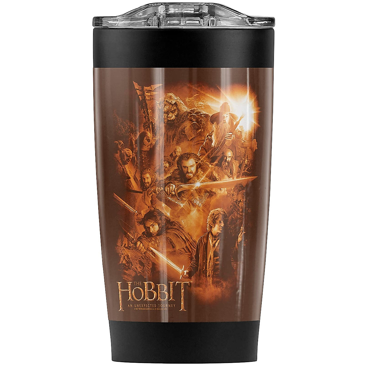 Logovision The Hobbit Epic Adventure Stainless Steel Tumbler 20 oz Coffee Travel Mug/Cup, Vacuum Insulated & Double Wall with Leakproof Sliding Lid | Great for Hot Drinks and Cold Beverages