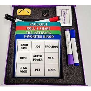 MemaRang Senior Game Kit - Grandparent Edition,7+ Games Make it Great for Grandma,Grandpa Gifts,Games for Grandparents,purple,16x13x5