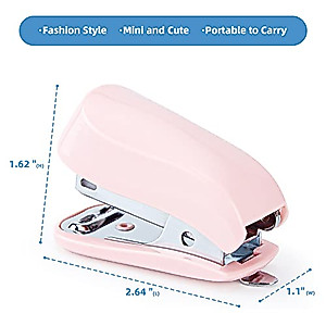 EZWORK Stapler, 20-50 Sheets Capacity with Staples and Staple Remover Set, Desk Stapler Office Staplers (Pink, 20 Sheet)