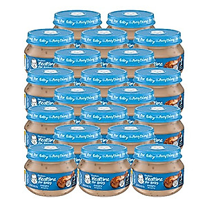 Gerber Mealtime for Baby 2nd Foods Baby Food Jar, Chicken & Gravy, Non-GMO Pureed Baby Food with Essential Nutrients, 2.5-Ounce Glass Jar (Pack of 20 Jars)