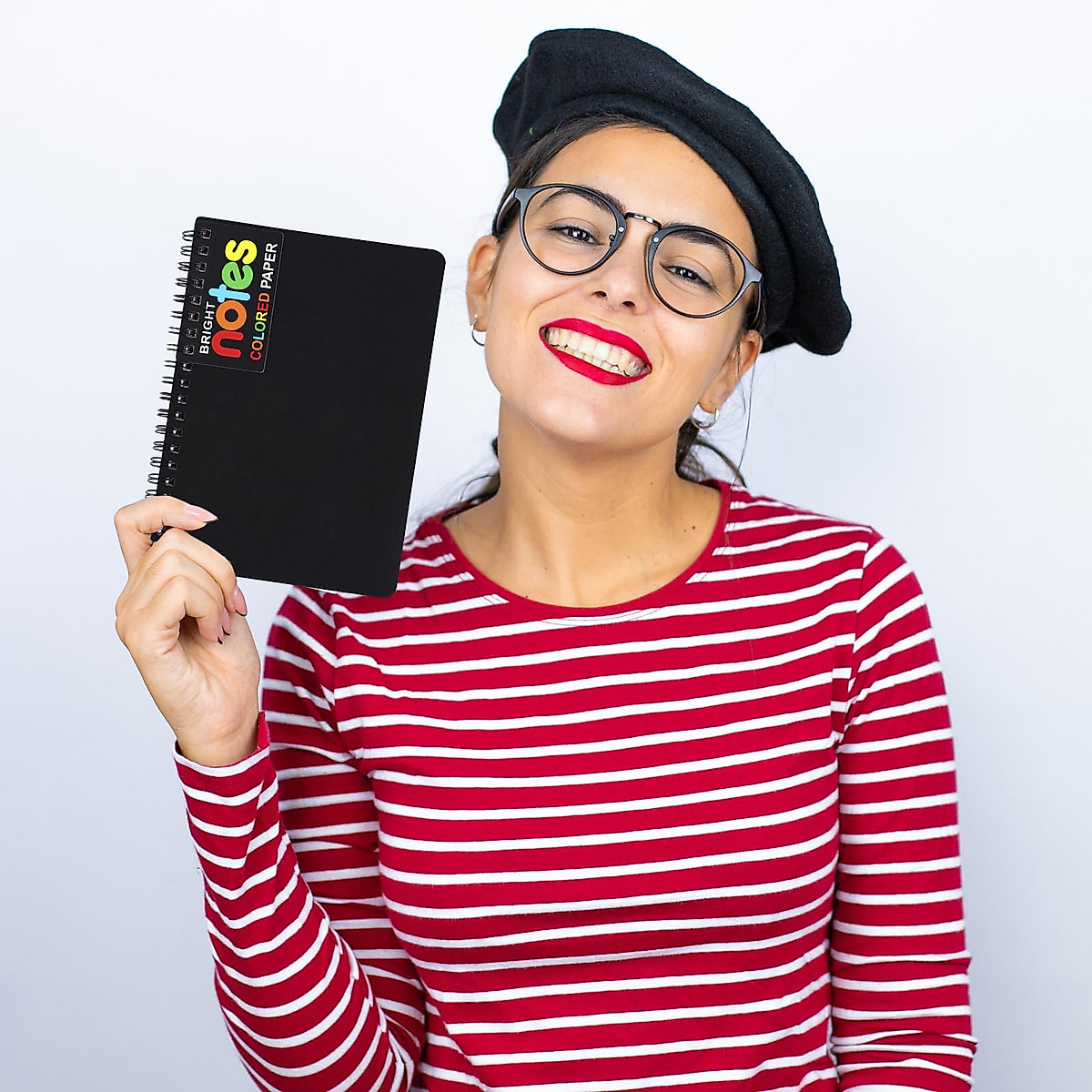 EOOUT 4 Pack Spiral Notebook 5 x 7 Inches College Ruled Note Journals, Poly Cover 7 Bright Neon Colored Lined Paper Memo Pads 100 Sheets/200 Pages for School