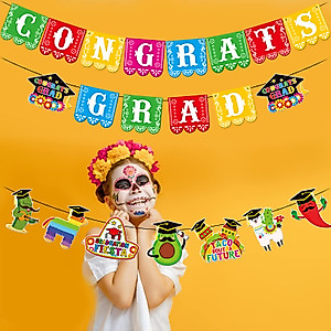 Mexican Graduation Party Decorations 2025, Fiesta Theme Congrats Grad Banner Class of 2025 Garland, College High School Senior Taco Bout A Grad Graduate Party Decoration