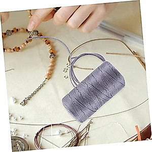 DIY Knitting Yarn 2 Rolls Thin Ice Silk Thread Crocheting Yarn Crafts Yarn for Crocheting Hand Knitting Yarn Professional Yarn Weaving Nylon Yarn Hollow Braided Rope Body Line