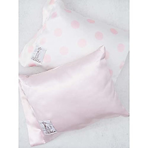 Little Giraffe Baby Satin Nap Pillow, 10" x 13", Pink