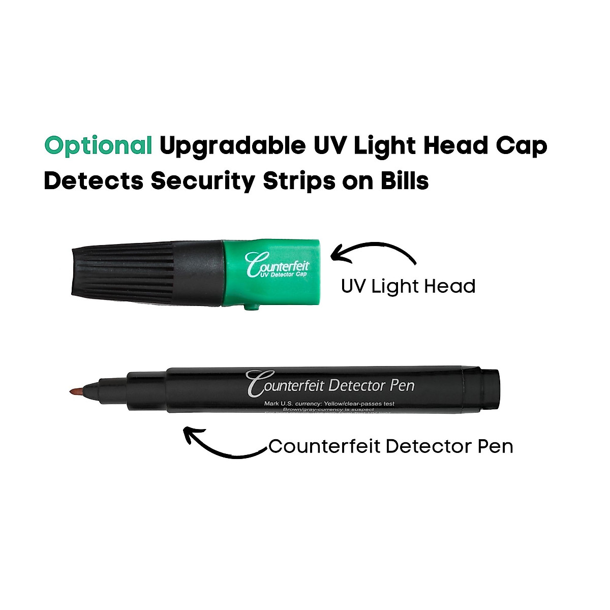 Dri Mark CFD5PK Counterfeit Bill Detector Marker Pen, Made in The USA, 3 Times More Ink, Pocket Size, Fake Money Checker - Money Loss Prevention Tester & Fraud Protection for U.S. Currency (Pack of 5)