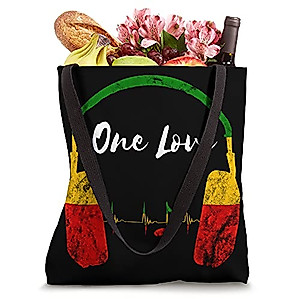 Rasta Reggae Music Headphones Jamaican Pride One Love Tote Bag