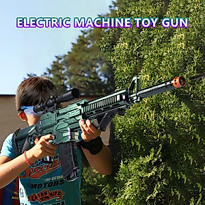 Toy Guns for Boys 8-12, Automatic Machine Toy Gun Electric Toy Foam Blasters & Guns with 200 Bullets, 2 Magazines, 1 Goggles, Foam Dart Gun Toys Birthday Xmas Gifts for Kids 8+