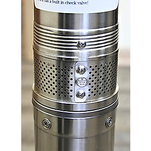 Hallmark Industries MA0343X-4 Deep Well Submersible Pump, 1/2 hp, 110V, 60 Hz, 25 GPM, 150' Head, Stainless Steel, 4"