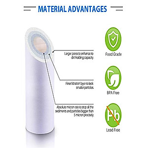 CFS – 2 Pack Water Filter Kit Includes Sediment & Carbon Cartridges Compatible with WP560038 Models – Remove Bad Taste & Odor – Whole House Replacement Water Filter Cartridge - 5 Micron - 10” Inch