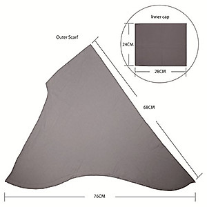 GladThink Womens 2 pieces Muslim Hijab Scarf With More colors Brown