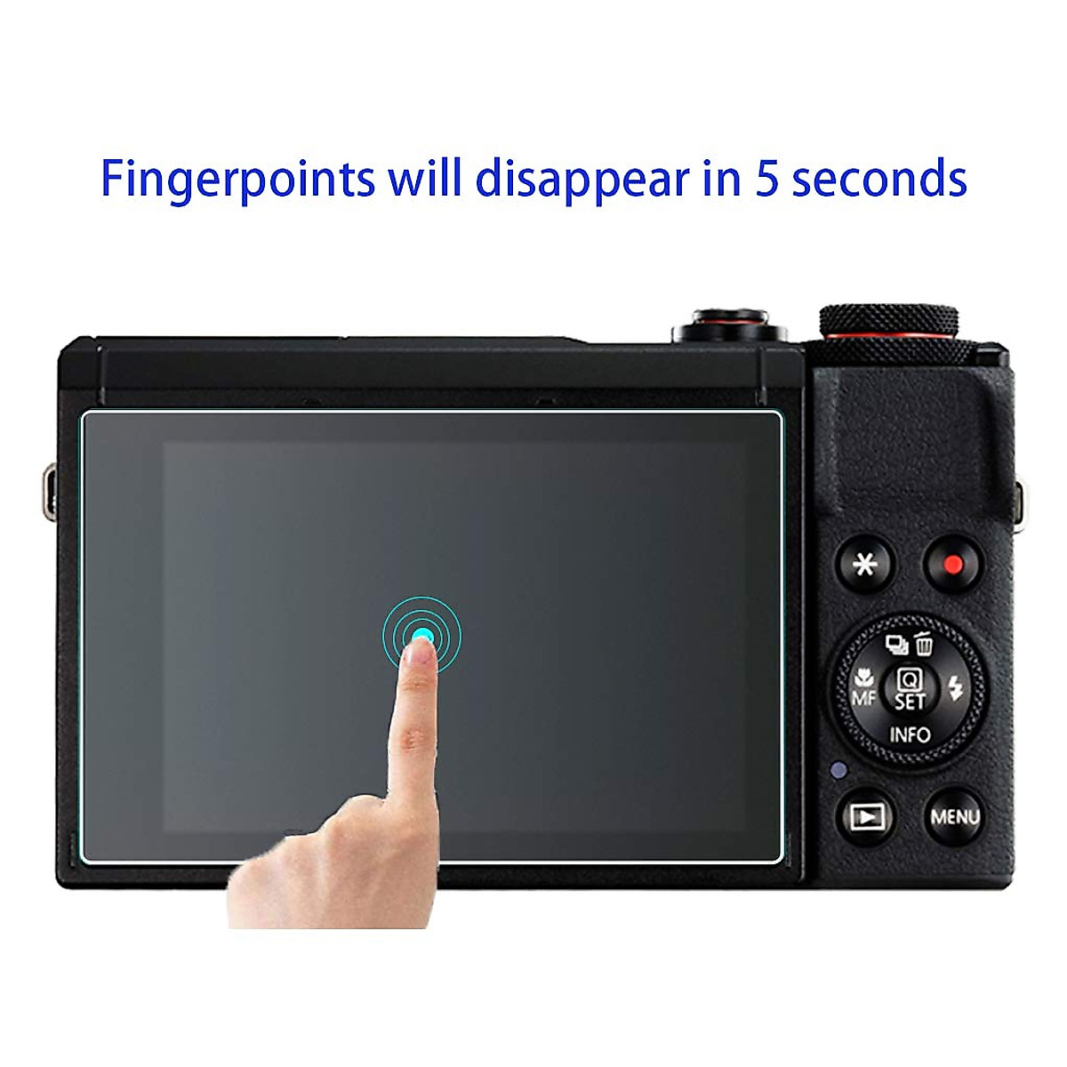 HUIPUXIANG Screen Protector for Canon EOS M200 DSLR Camera (for Accessories) with Hot Shoe Cover Tempered Glass Film 0.3mm High Definition 9H Hardness Anti-Scrach Anti-Fingerprint Anti-Dust[3 Pack]