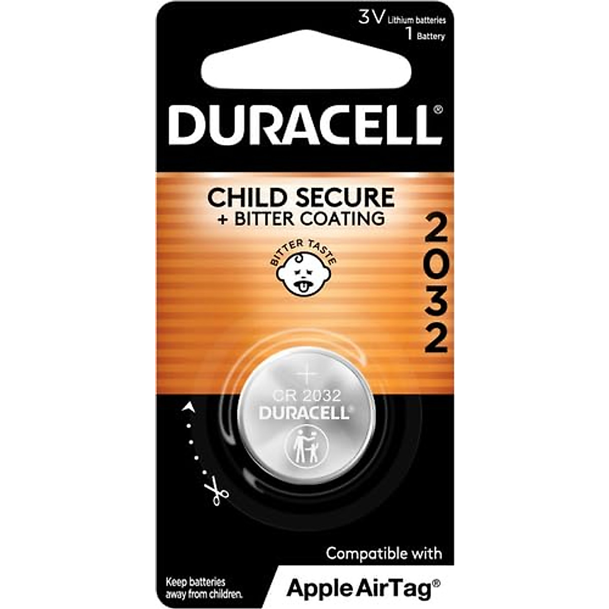 Duracell Duralock DL 2032 225mAh 3V Lithium Coin Cell Battery [Set of 6] or Sold as 6/BX