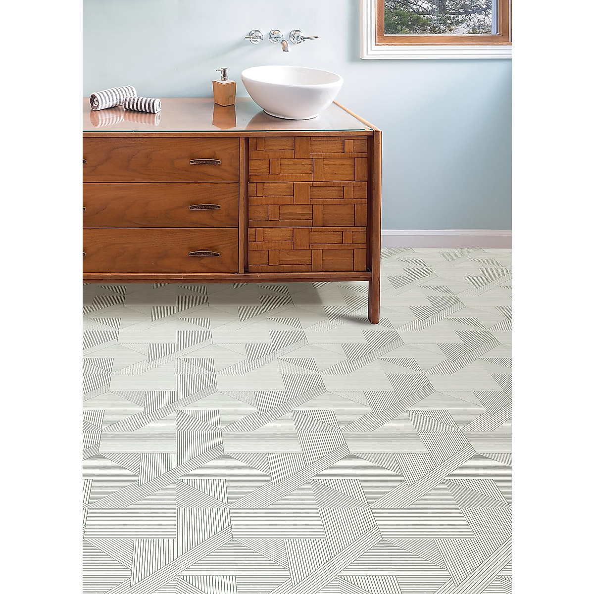FloorPops 12-in by 12-in Neutral Frey Peel & Stick Floor Tiles