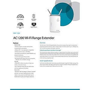 D-Link AC1200 Wi-Fi Range Extender (DAP-1620) (Renewed)