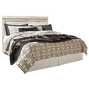 Signature Design by Ashley Bellaby Farmhouse Panel Headboard ONLY, King, Whitewash