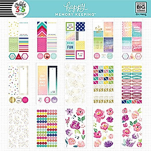 me & my BIG ideas Sticker Value Pack for Big Planner - The Happy Planner Scrapbooking Supplies - Floral Theme - Multi-Color & Gold Foil - Great for Projects & Albums - 30 Sheets, 578 Stickers Total
