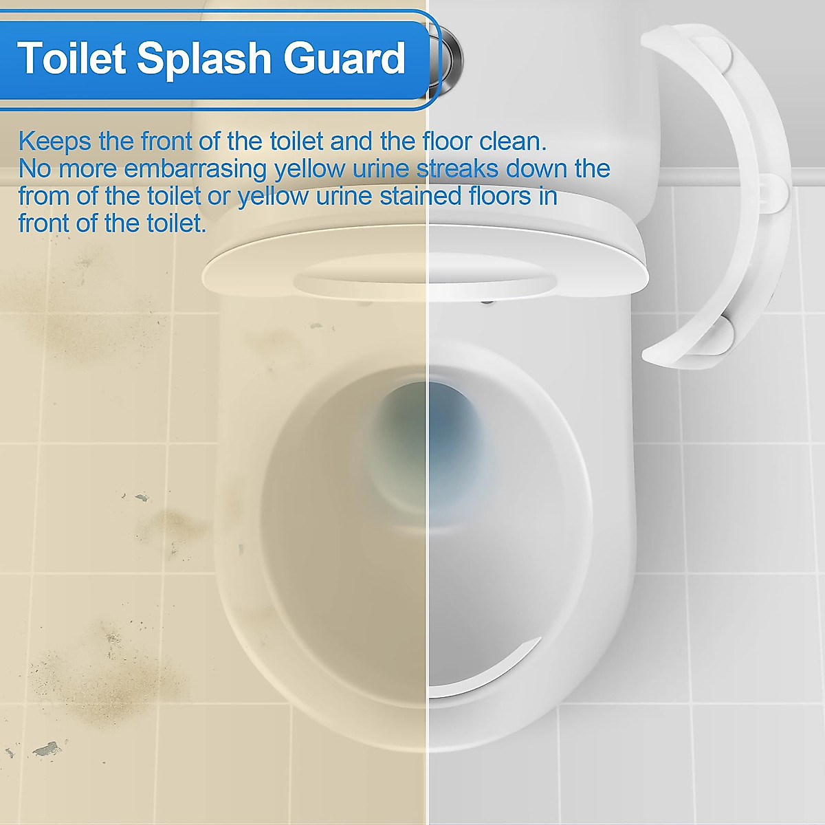 P Guard Urine Deflector Pee Splash Guard,Splash Guard Maddak for Toilet Seat Splash Guard,Toilet Seat Directs Urine Home Care Elevated,Guard Toilet Seat Attachment - Prevents Urine/Pee Messes(1 Pack)