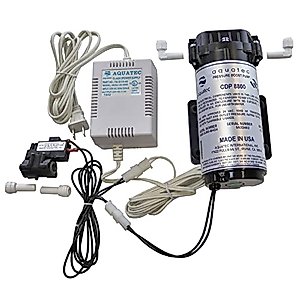 Aquatec 8800 Booster Pump Kit for up to 200 GPD RO Reverse Osmosis Water Filtration System for Both Standard and Manifold Type Systems 8852-2J03-B424 PSW-340 Made in USA
