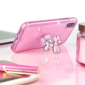 Case-Mate - Phone Holder - STAND UPS - Balloon Dog - Phone Stand - Blush, Wireless Charging