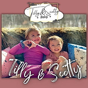 Tilly&Scotty Toddler Pillows-Stars & Stripes-14x19 Plush Filled Pillow-Super Soft Organic Cotton Pillowcase-Machine Washable Hypoallergenic-2-8 Year Old Children, Toddlers, Baby, Travel-Bedding