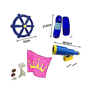 Menolana Playground Equipment Swing Playground Accessories Heavy Duty Steering Wheel Swingset Attachments for Backyard Tree House Swingset Kids, 4pcs