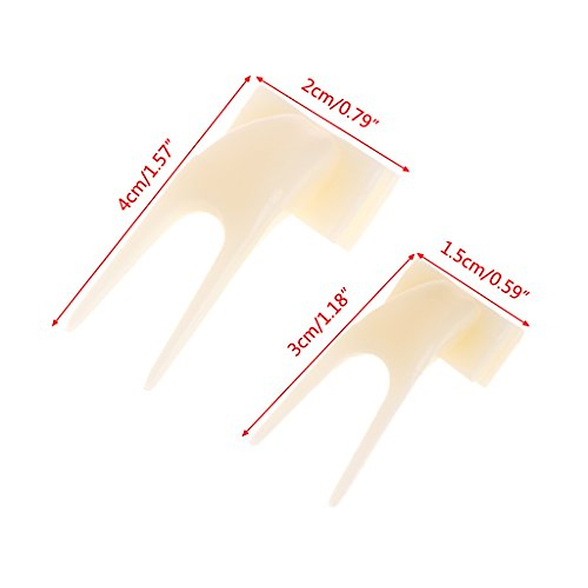 Seaskyer Pet Parrot Fruit Fork, 2Pcs Plastic Parrot Feeding Bird Cage Accessories Birds Food Holder Feeder Device Pin Clip, for Small Animal Feeder (S: 3x1.5cm/1.18x0.59'')