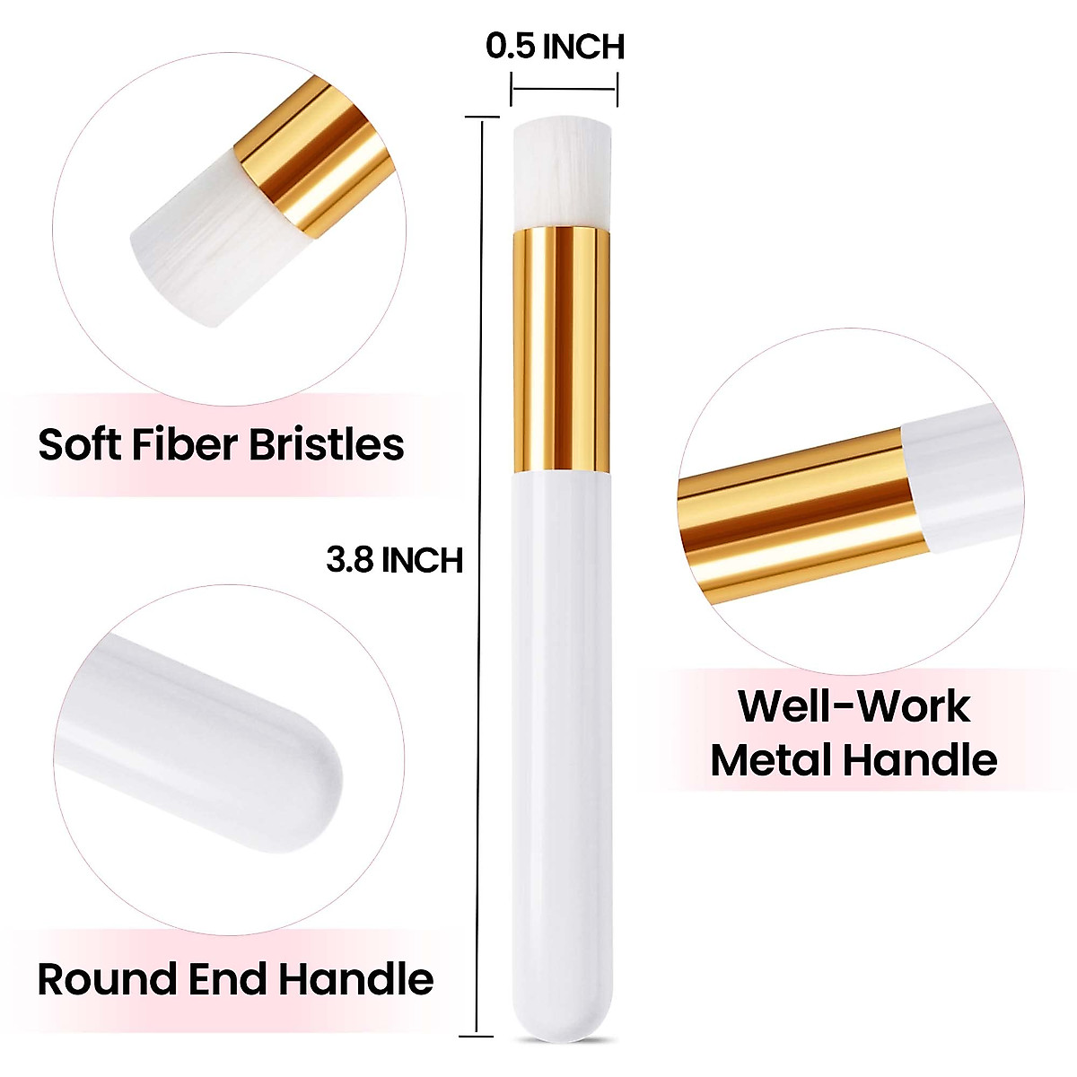 30 PCS Lash Shampoo Cleansing Brush for Eyelash Extension Super Soft Facial Cleaning Brush Use For Eye Bath Wash Kit By Camillash(30 PCS White）