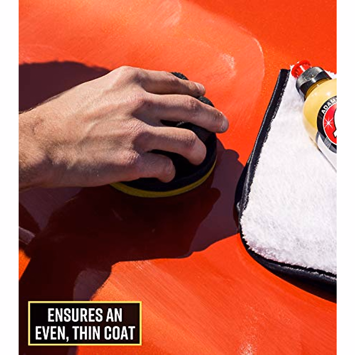 Adam's Yellow Hex Grip Car Wax Foam Applicator - Car Detailing Tool for Waxing Kit Glaze Sealant Liquid Paste Wax Ceramic Coating | Paint & Auto Part Accessories | Car Wash Kit Cleaning Supplies