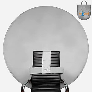 Webaround Big Shot 56" | Grey | Portable Collapsible Webcam Backdrop | Attaches to Any Chair | Wrinkle-Resistant Fabric | Ultra-Quick Setup and Takedown | Perfect for Zoom, Webex, Teams, etc.
