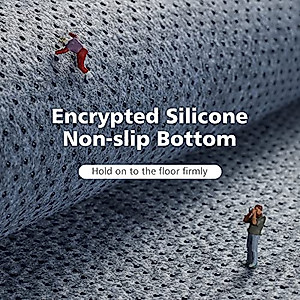 Ophanie Machine Washable 3 x 5 Feet Rugs for Bedroom, Fluffy Shaggy Bedside Floor Dorm Grey Area Rug, Soft Gray Fuzzy Non-Slip Indoor Room Carpet for Kids Boys Girls Teen Home Decor Aesthetic, Nursery