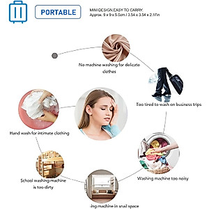 30W Portable Washing Machine for Traveling,Automatic Cycle Mini Washing Machine Foldable Design USB Powered Portable Turbo Washer for Sink Tiny House Travel RV