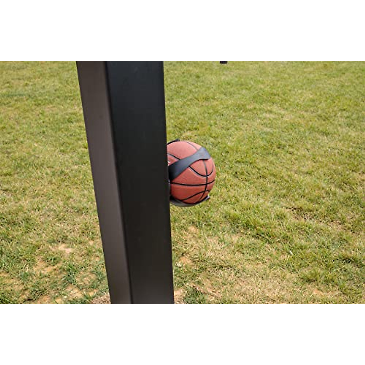 Silverback Basketball Holder Compatible with Men's, Women's, Youth Basketballs, Soccer Balls, Volleyballs, and Kickballs,Black