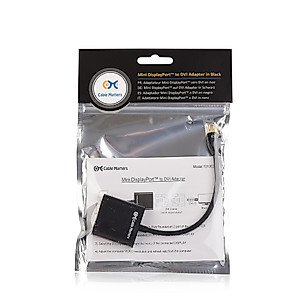 Cable Matters Mini DisplayPort to DVI Adapter (Mini DP to DVI) in Black - Thunderbolt and Thunderbolt 2 Port Compatible