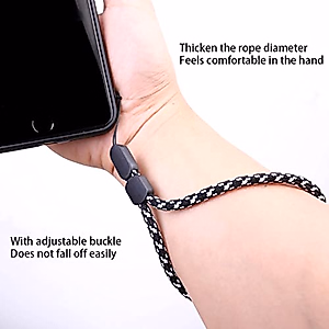 20 Pcs Hand Wrist Strap Lanyard and Small Finger Lanyard Strap, 2 Types Adjustable Colorful Nylon Hand Wrist Straps and Finger Strap for Mobile Phone Camera Keys USB Flash Drives Keychain Wallet Badge