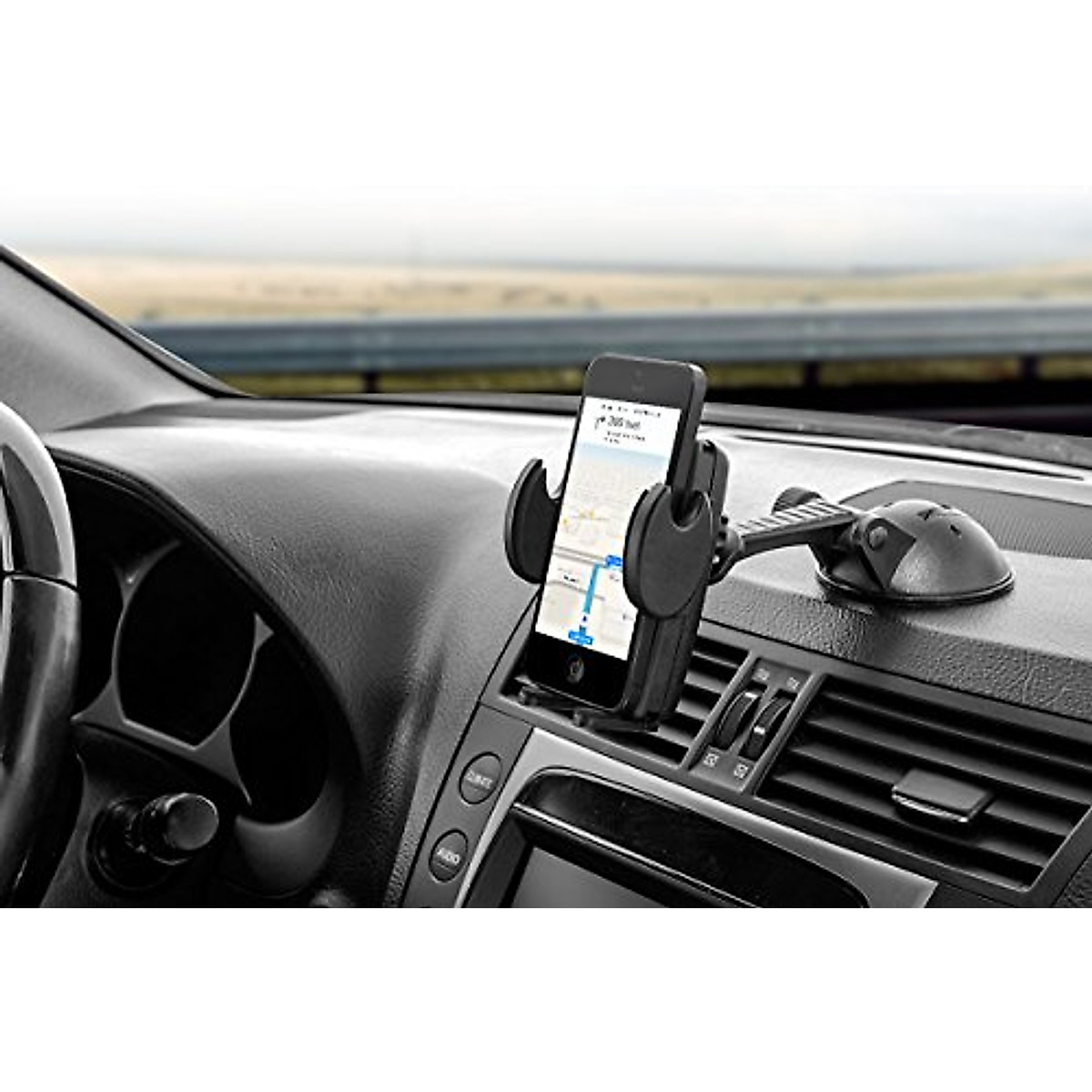 Arkon Windshield or Dash Car Phone Holder Mount for iPhone 12 11 XS XR X Galaxy Note 20 10 9 Retail Black