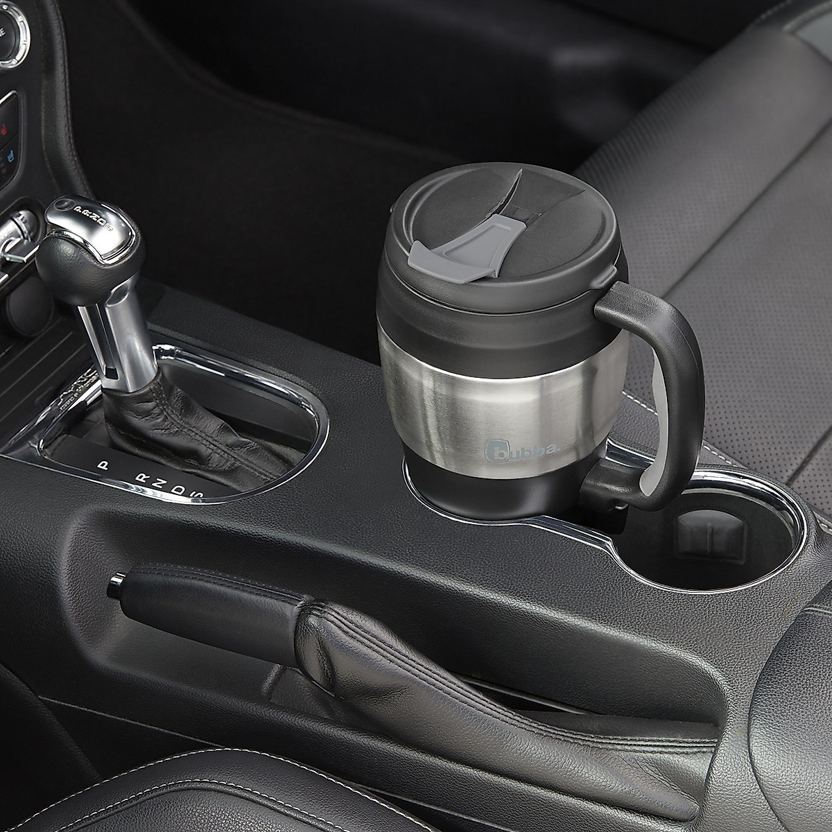 Bubba Brands Travel Mug with SnapSeal Spill-Proof Lid, Double-Wall Insulated Reusable Coffee Cup or Water Bottle with Bottle Opener, BPA-Free, Keeps Drinks Hot or Cold for Hours, 34oz Black