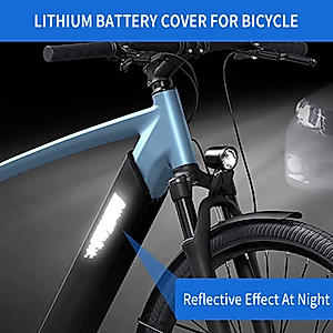 EATAKWARD Light-reflecting E Bike Battery Protective Cover for Integrated Ebike Battery Protection Cover Frame E-Bike Accessory Protective Case for Cold Resistant, Dustproof (M C(11.8"-15.0"))