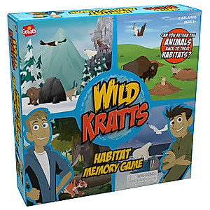 Goliath Wild Kratts Habitat Memory Game - Classic Memory Gameplay with Creative Storytelling - Learn Animal Facts While You Play, Ages 5 and Up, 2-4 Players