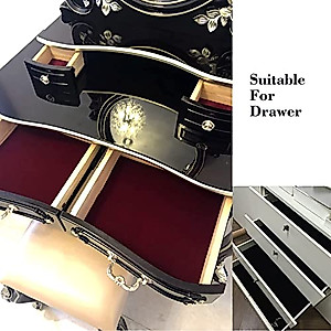 Large Self Adhesive Velvet Roll,Adhesive Velvet Fabric for Jewelry Display cabinets(Atrovirens, 17.7″×100″)