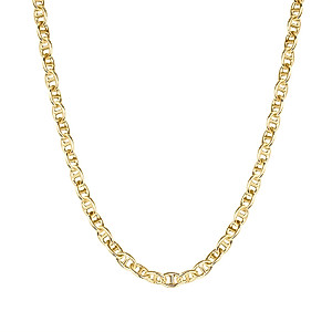 PAVOI 14K Yellow Gold Plated Anchor Chain Necklace | Gold Plated Womens Chain Necklace | Womens Trendy Chain Necklace