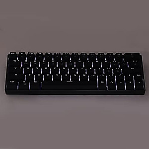 Yunseity PC Gaming Keyboard, 2.4G Wireless Bluetooth Type C Wired Keyboard Compact Mini Mechanical Keyboard with White Light for Laptop PC, Plug and Play(Brown Switch)