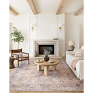 Loloi II Skye Collection SKY-01 BLUSH / GREY, Traditional 9'-0" x 12'-0" Area Rug