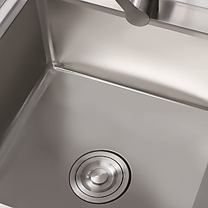 2 Compartment Commercial Stainless Steel Sink,Free Standing Utility Double Bowl Restaurant Sink,Kitchen Prep & Utility Sink for Home Garage Bar Laundry Room 39.3" L×23.6" W×31.5" H