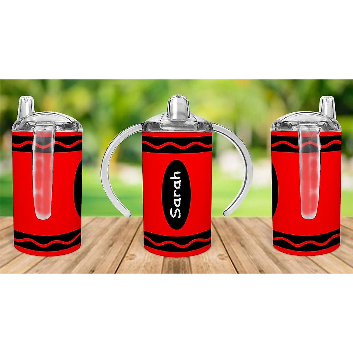 Red #1 12oz Sippy Tumbler, Sippy Lid with Handles, Boys or Girls, Personalize, Add Name, Students, School, Gift, Keeps Drinks Cold Or Hot